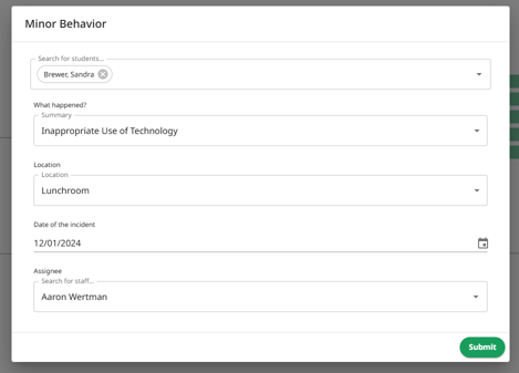 Analyzing Major and Minor Behavior Incidents in Schools